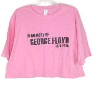 Mmart | Tops | In Memory Of George Floyd Pink Cropped Tee | Poshmark